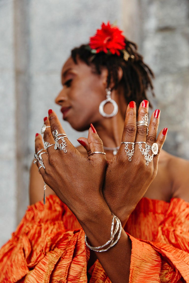 Robin Erfe Silver Expansion, Fluid Cuff Bracelet For Sale at 1stDibs