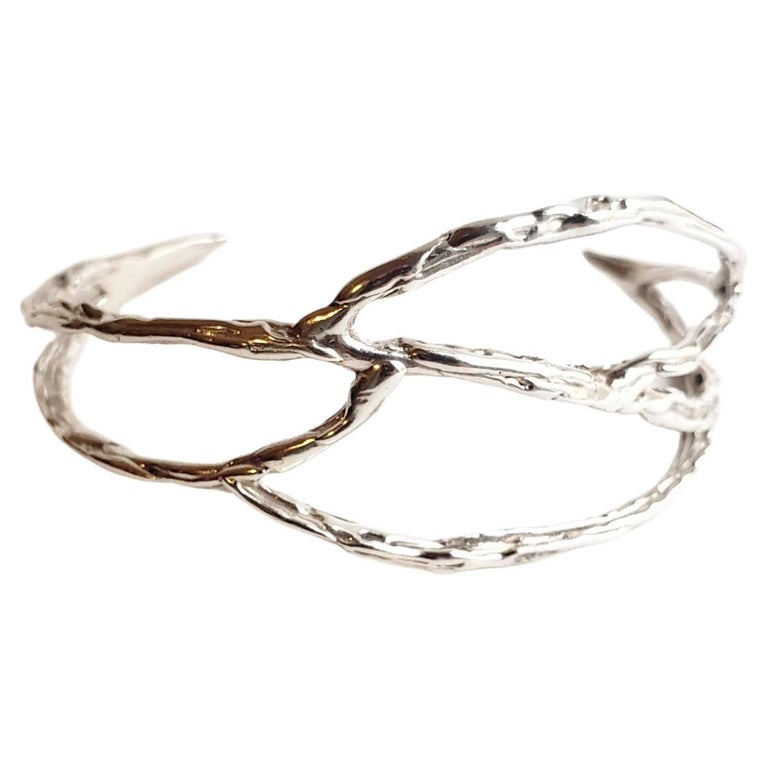 Robin Erfe Silver Expansion, Fluid Cuff Bracelet For Sale at 1stDibs