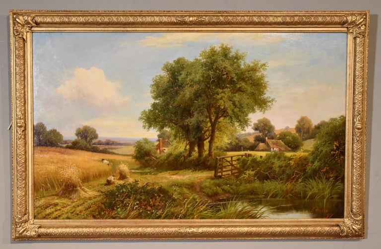 Robin Fenson - Oil Painting Pair by Robin Fenson "Stooking" For Sale at ...