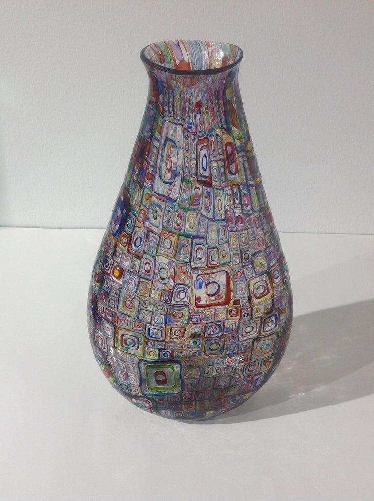 Robin Mix 2003 Mosaic Glass Vase Large Size For Sale at 1stDibs