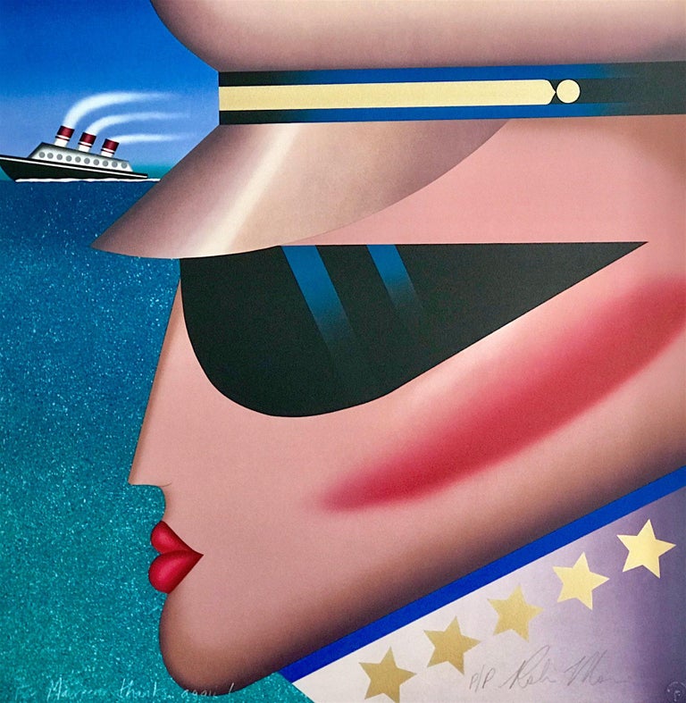 Robin Morris - COMMODORE Signed Lithograph, Ship Officer Portrait ...