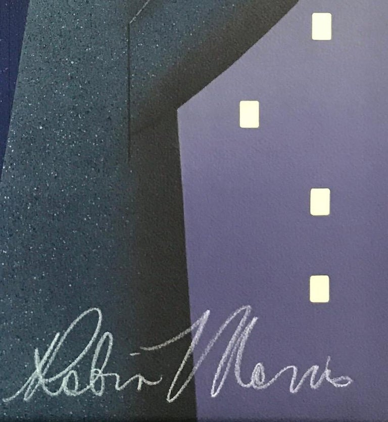 Robin Morris - GANGSTERS Signed Lithograph, Two Men in Overcoats Dark ...