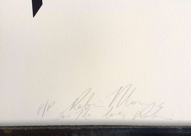 Robin Morris - NEW DECO Signed Lithograph, Modern Portrait Bold Stripe ...