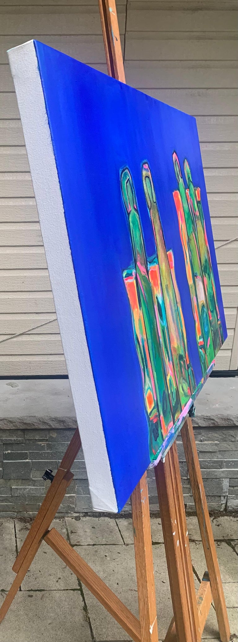 Robin Okun - Against the Wall, Original Painting For Sale at 1stDibs