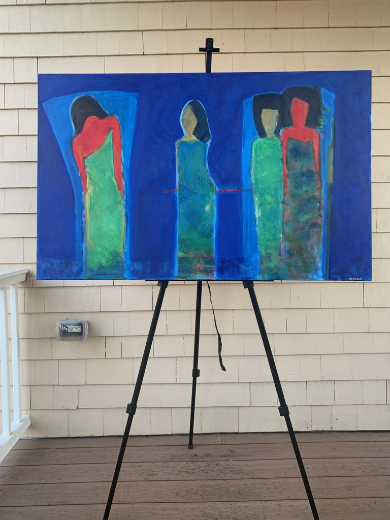 Robin Okun - Alone and Together, Abstract Painting For Sale at 1stDibs