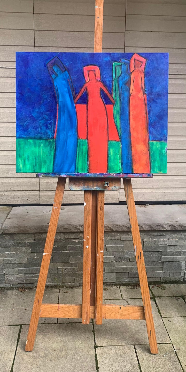 Robin Okun - Gathered, Original Painting For Sale at 1stDibs