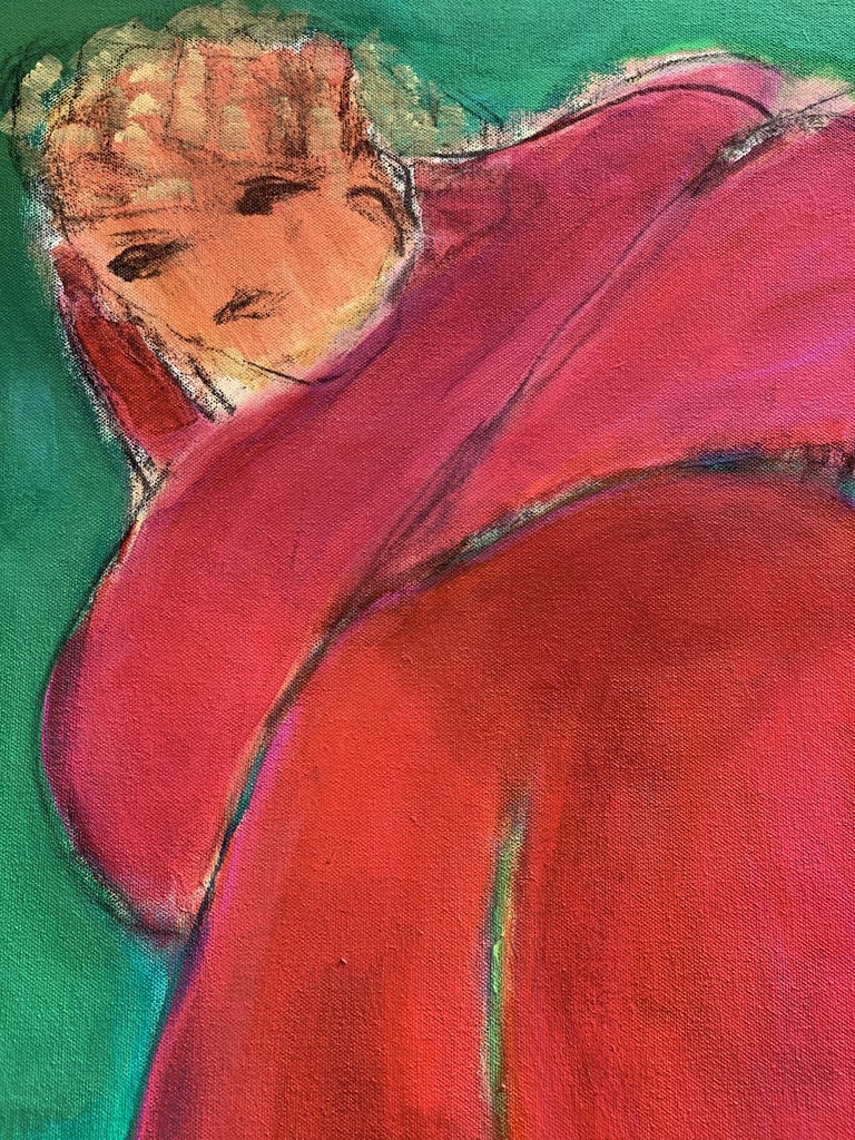 Robin Okun - mirroring in red, Painting, Acrylic on Canvas For Sale at ...