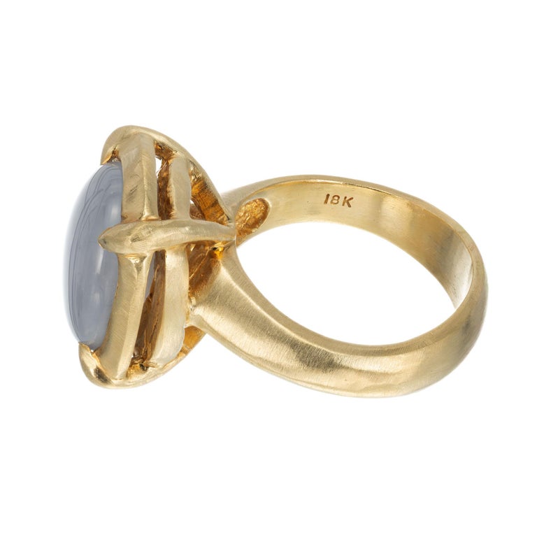 Robin Rotenier 10.00 Carat Star Sapphire Yellow Gold Cocktail Ring at ...