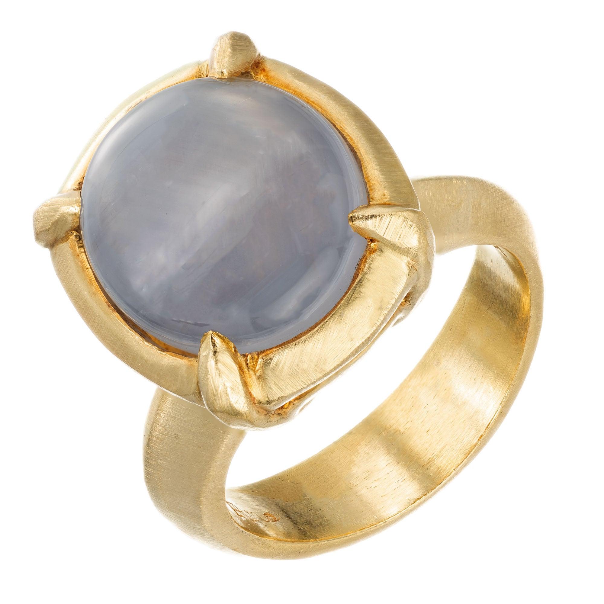 Robin Rotenier 10.00 Carat Star Sapphire Yellow Gold Cocktail Ring at ...