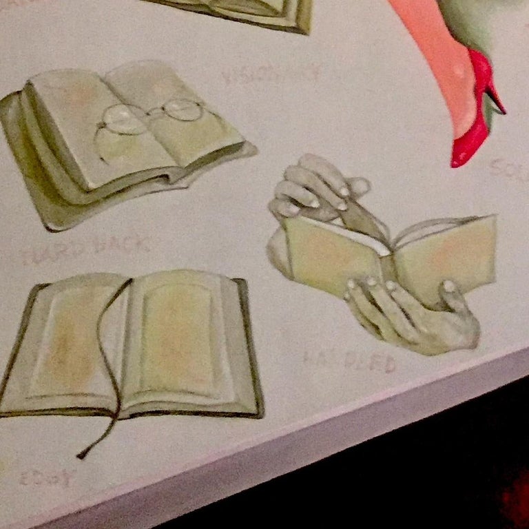 Robin Tewes - Her Story, Oil Painting, Birch, Mixed Media, Signed For ...