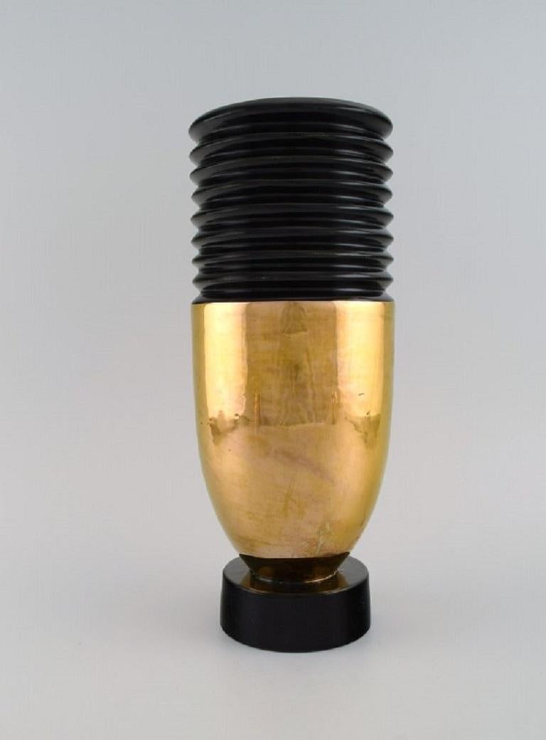 ROBJ, Paris, Large Art Deco Vase in Glazed Ceramics, French Design ...
