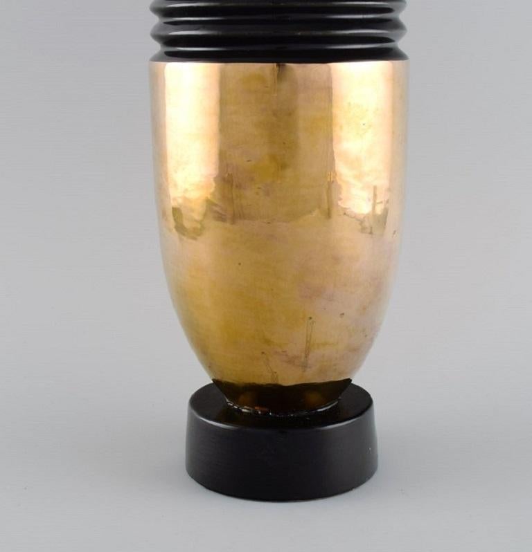 ROBJ, Paris, Large Art Deco Vase in Glazed Ceramics, French Design, 1940s For Sale at 1stDibs