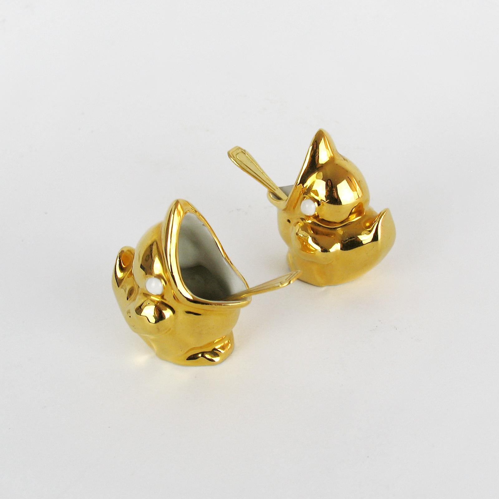 ROBJ Paris, Pair of Gilt Cellars, France 1950s For Sale at 1stDibs