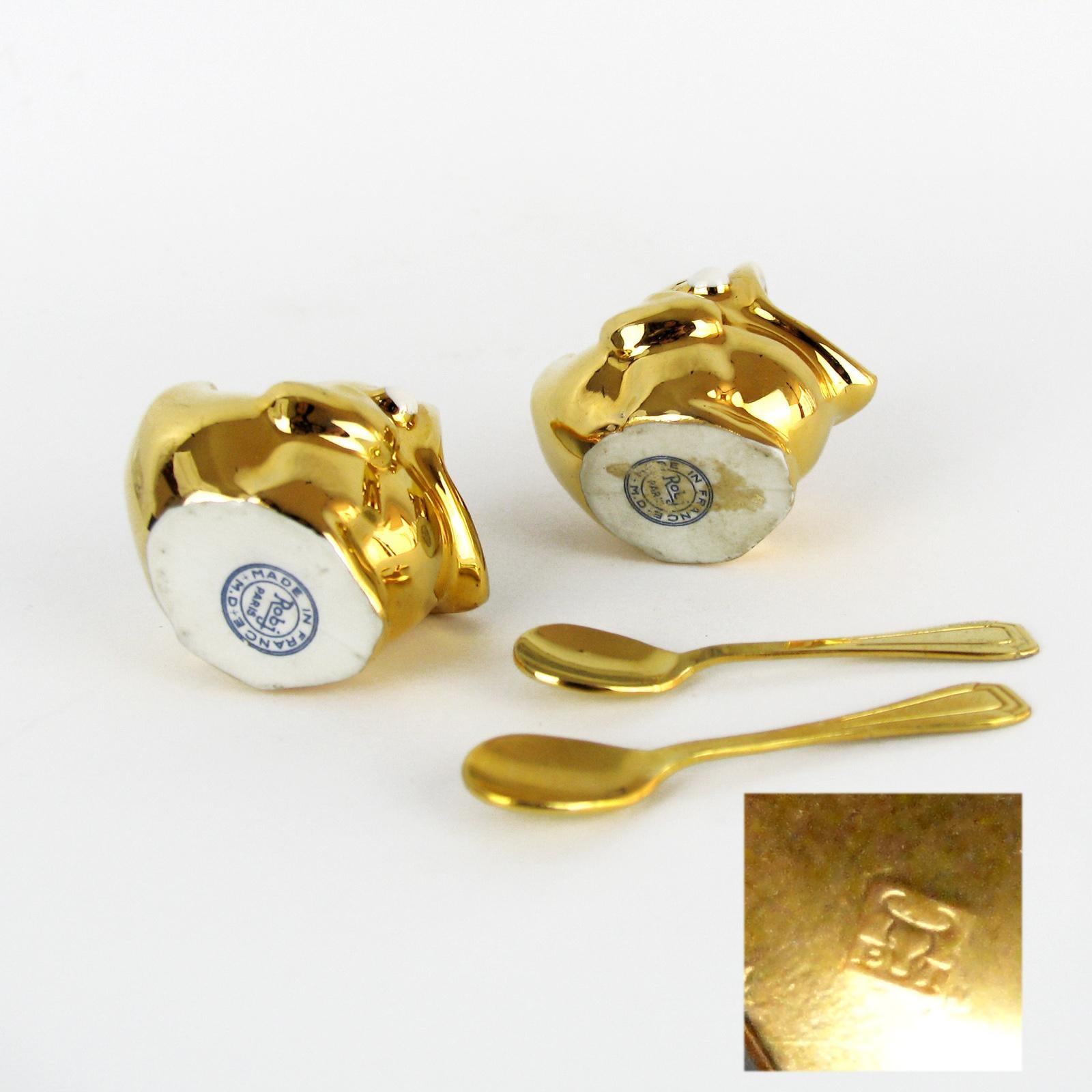 ROBJ Paris, Pair of Gilt Cellars, France 1950s For Sale at 1stDibs