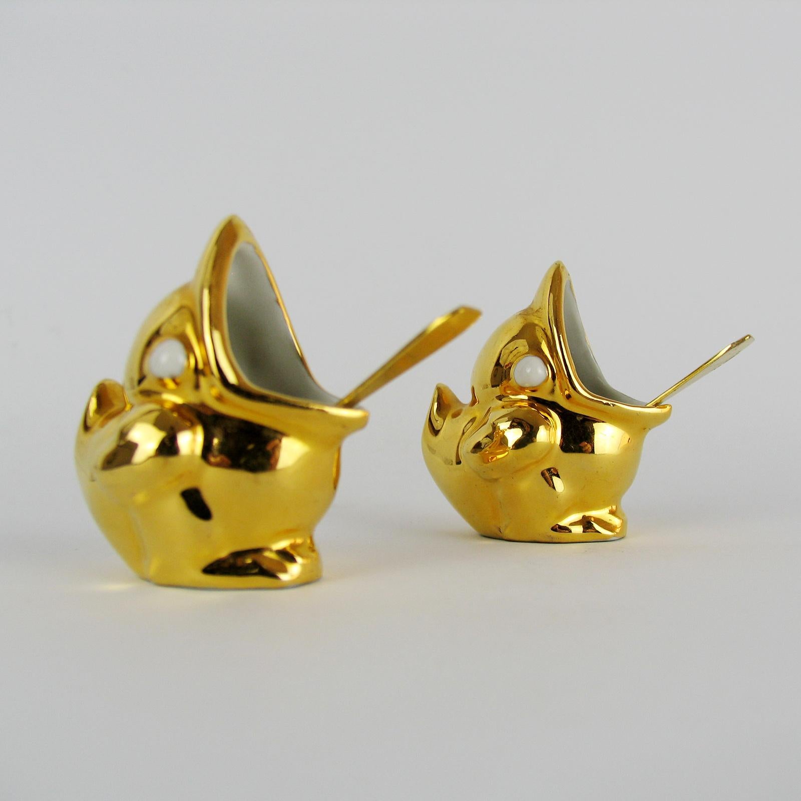 ROBJ Paris, Pair of Gilt Cellars, France 1950s For Sale at 1stDibs