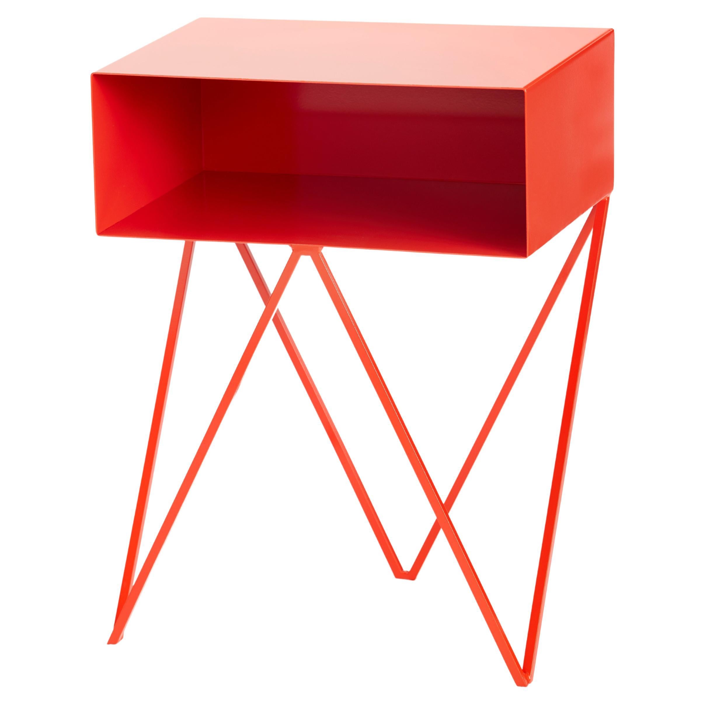 Robot Side Table / Red Nightstand For Sale at 1stDibs