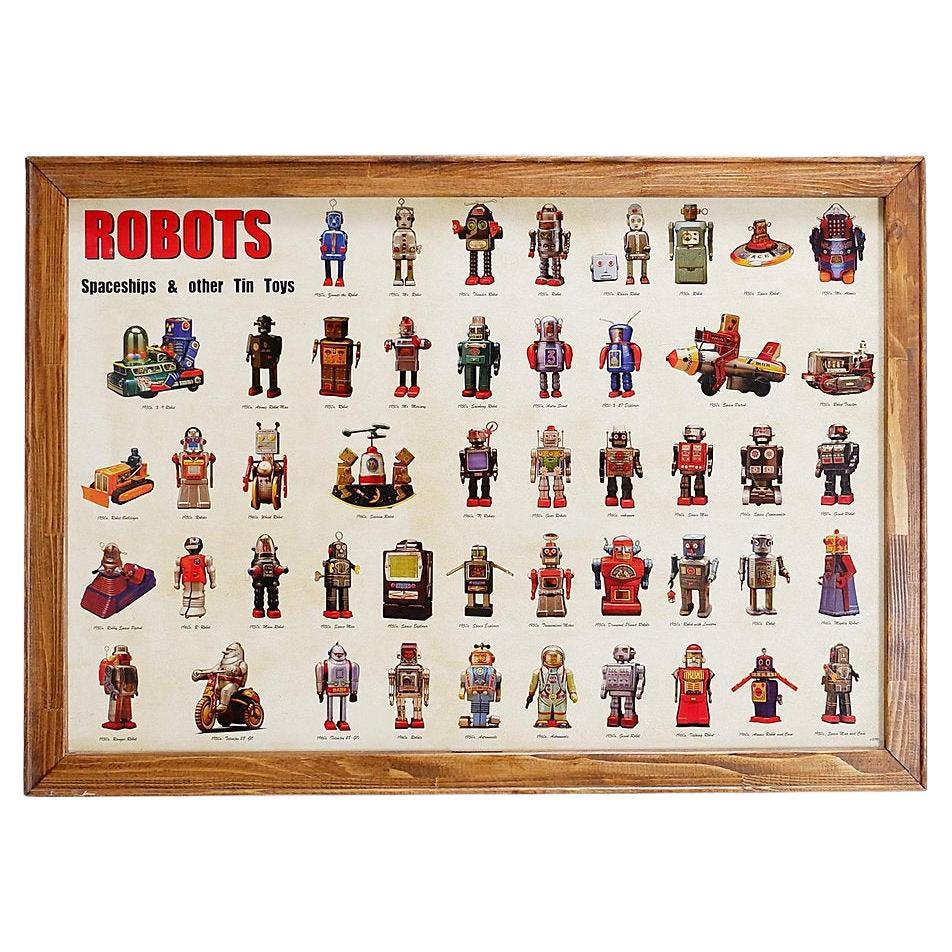 "Robots collection" Poster on panel - Circa 2010s For Sale at 1stDibs