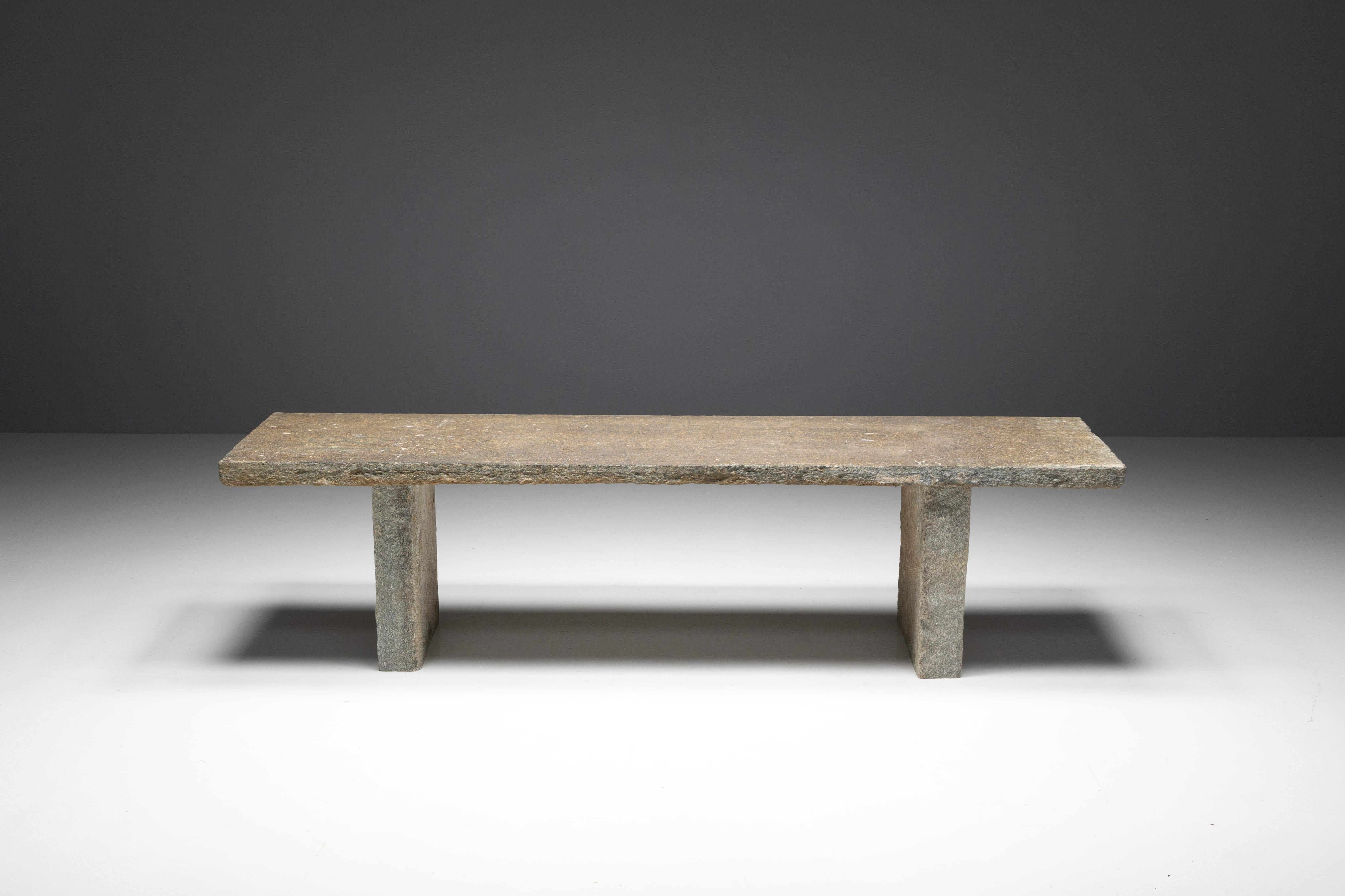 Robust Italian Stone Dining Table, Italy, 18th Century For Sale at 1stDibs