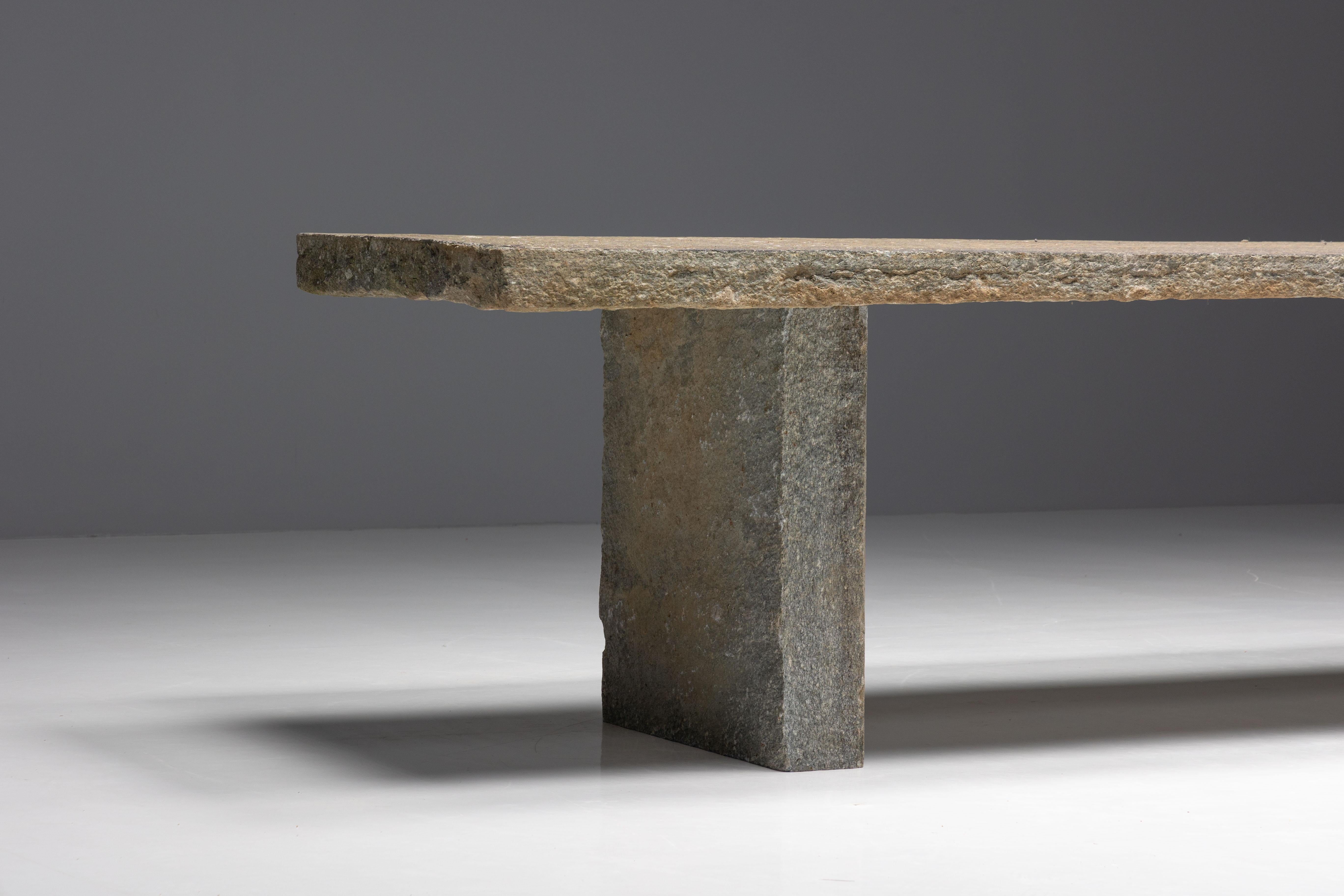 Robust Italian Stone Dining Table, Italy, 18th Century For Sale at 1stDibs