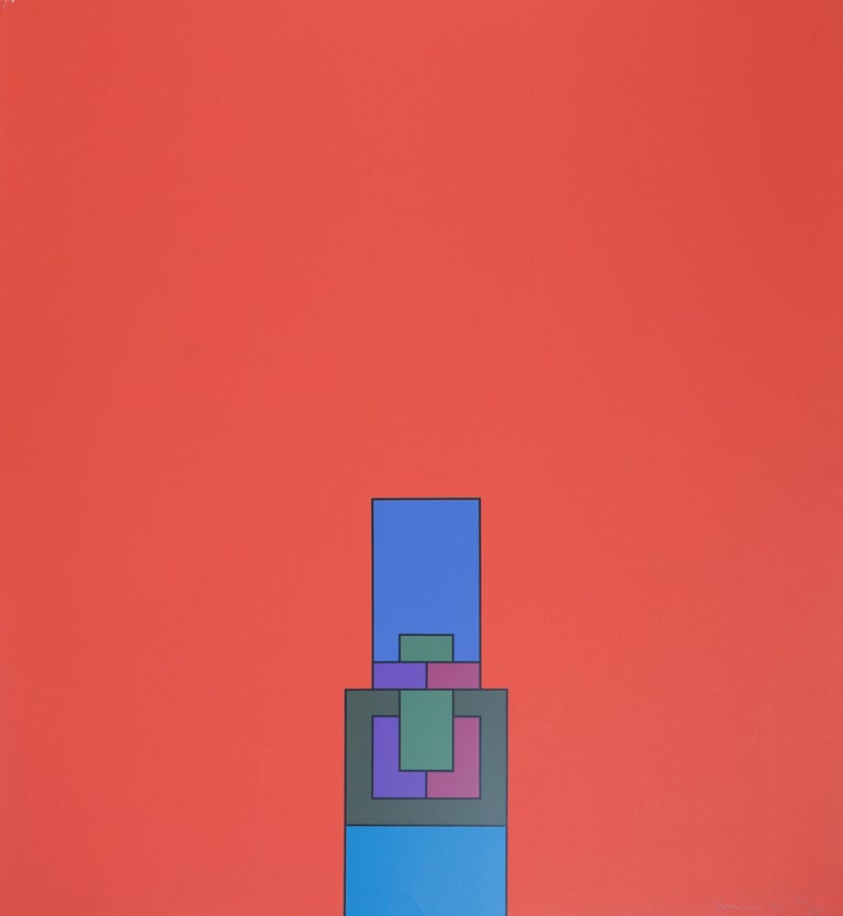 Robyn Denny - The Heavenly Suite (red) For Sale at 1stDibs