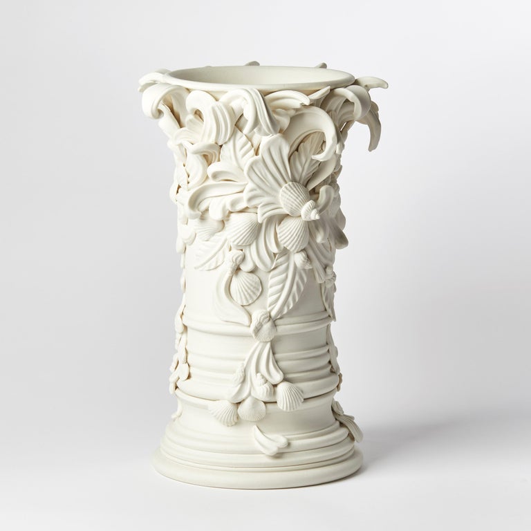 Rocaille ii, a Porcelain Vase with Shells and Architectural Details by ...