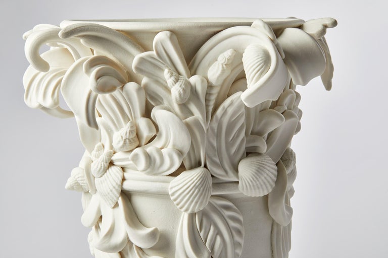 Rocaille ii, a Porcelain Vase with Shells and Architectural Details by ...