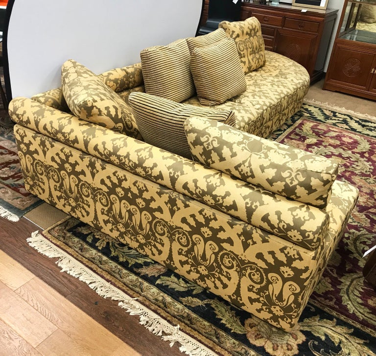 Roche Bobois Architectural Modular Sofa Sectional 3-Piece Custom Kravet ...