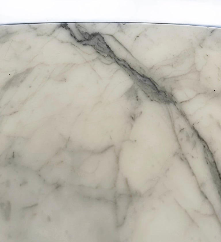 Roche Bobois Stainless Steel Marble Dining Table, Knoll Style For Sale ...