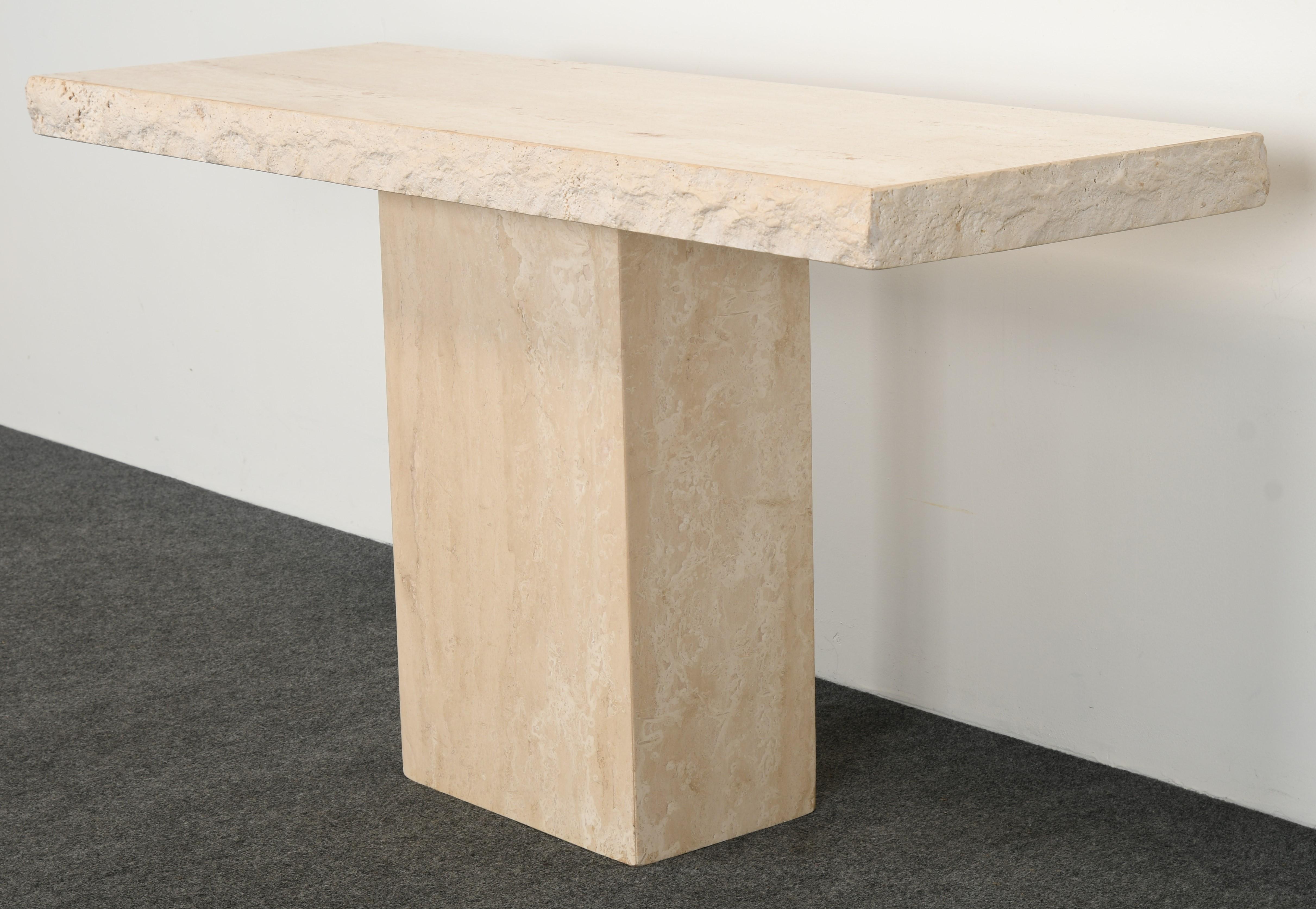 Roche Bobois Style Travertine Marble Console, 1990s at 1stDibs ...