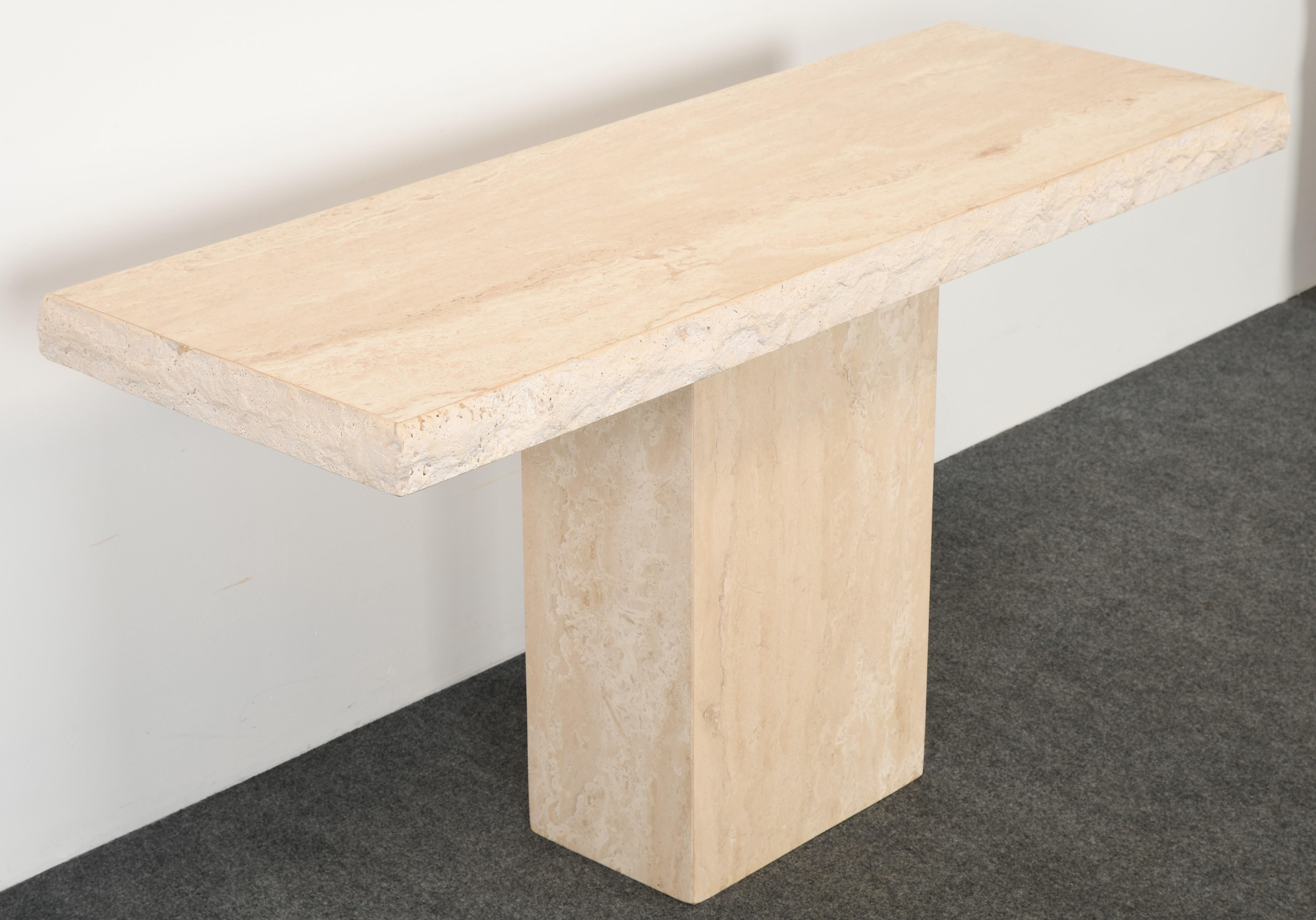 Roche Bobois Style Travertine Marble Console, 1990s at 1stDibs ...