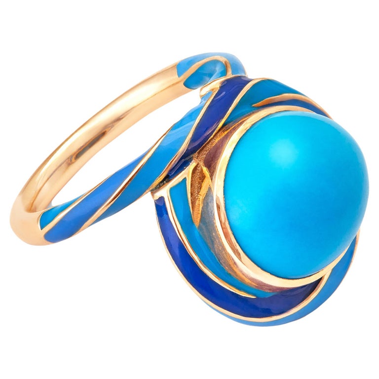 Customizable Rock Candy Gumball Ring in 18 Carat Gold For Sale at 1stDibs