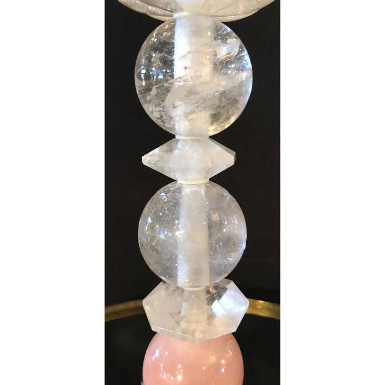 Rock Crystal Art Deco Ball and Plate Shaped Table Lamps, a Pair For ...