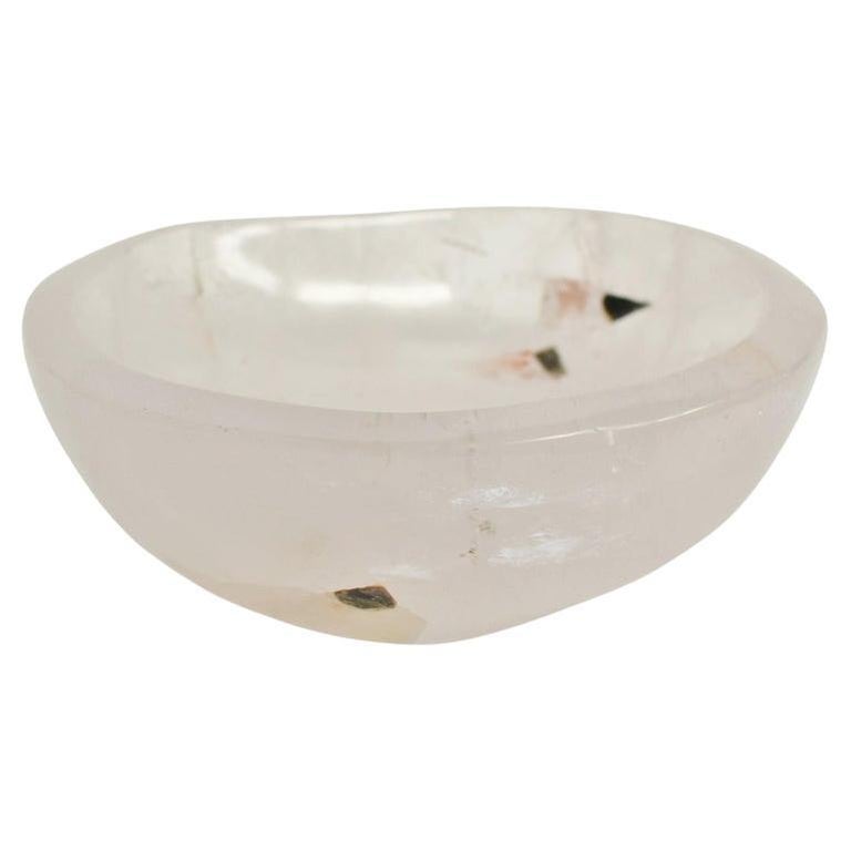 Rock Crystal Bowl with Copper Rutile 3.5 Lb For Sale at 1stDibs