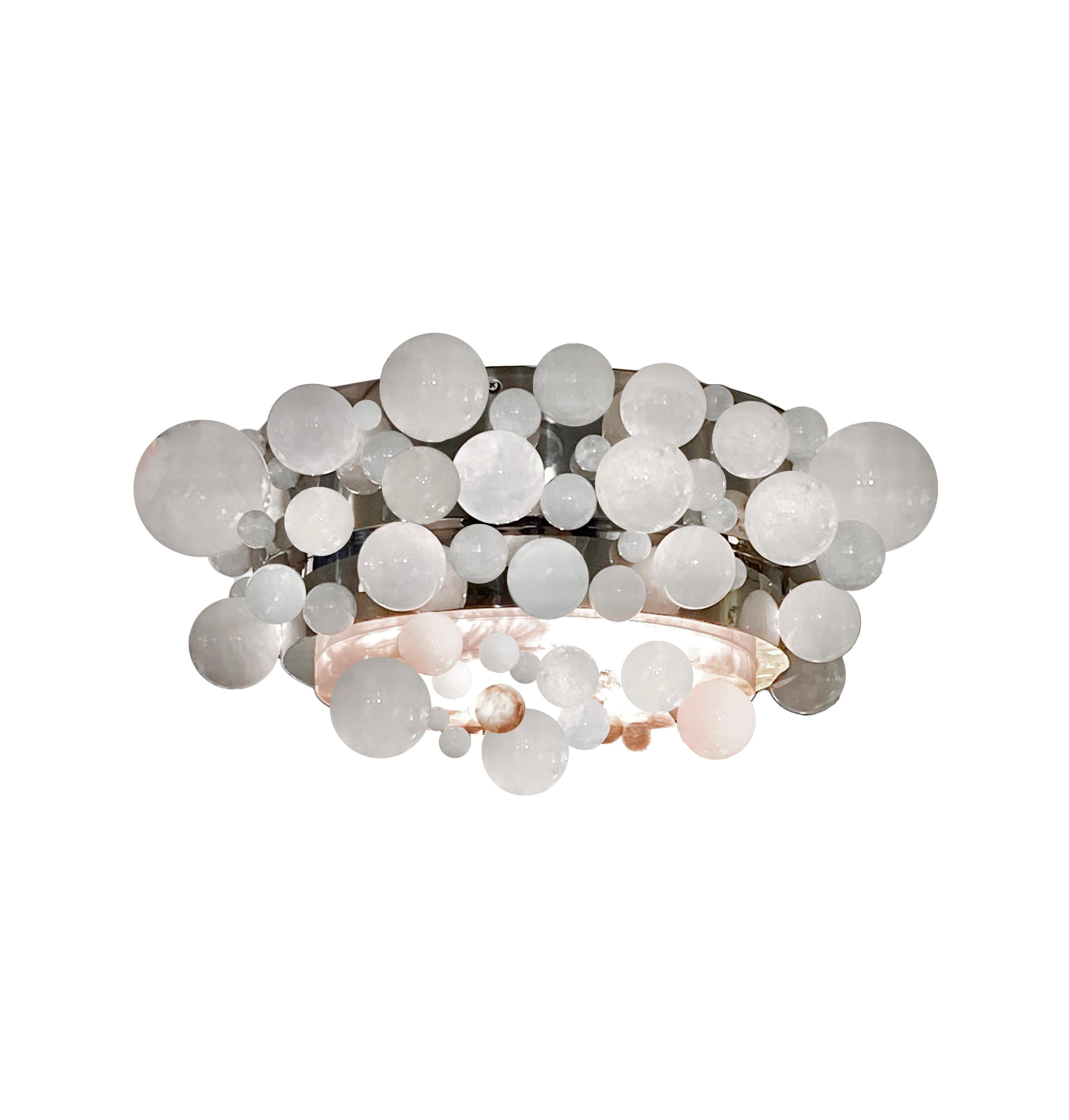 Rock Crystal Bubble Flushmount For Sale at 1stDibs