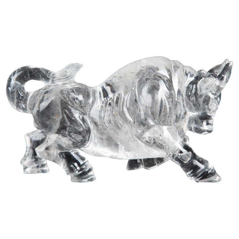 Rock Crystal Bull For Sale at 1stDibs