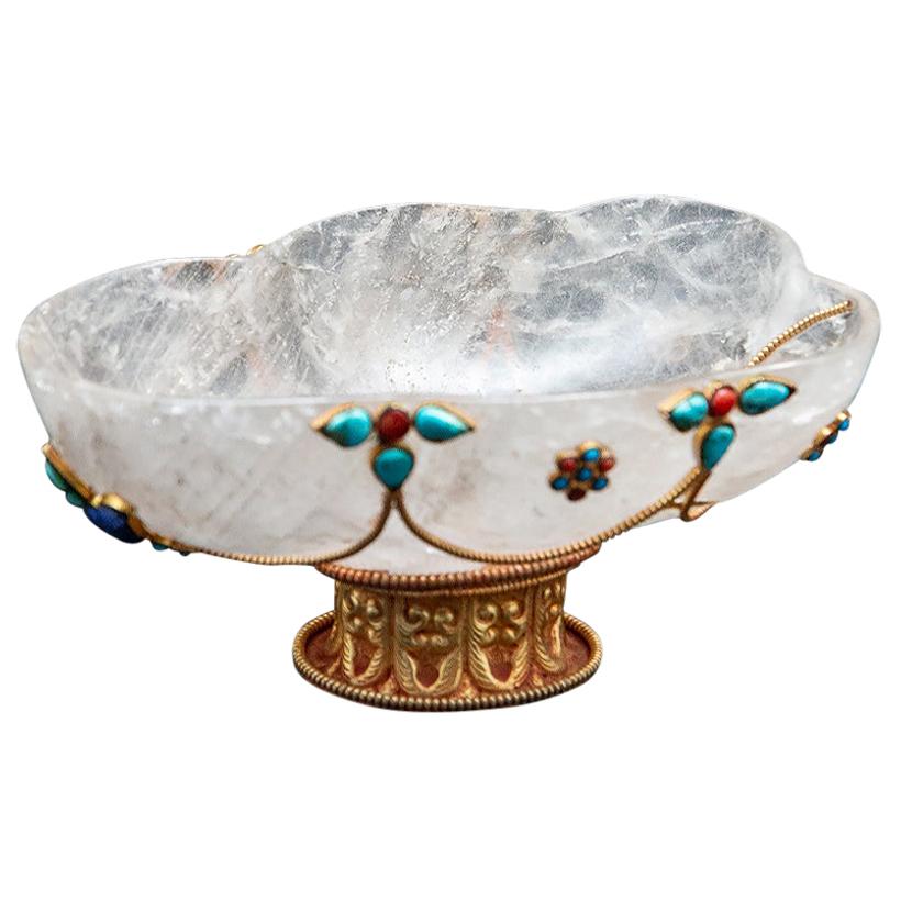 Large Hand-Carved Semi-Precious Gemstone Amethyst Bowl from India at ...