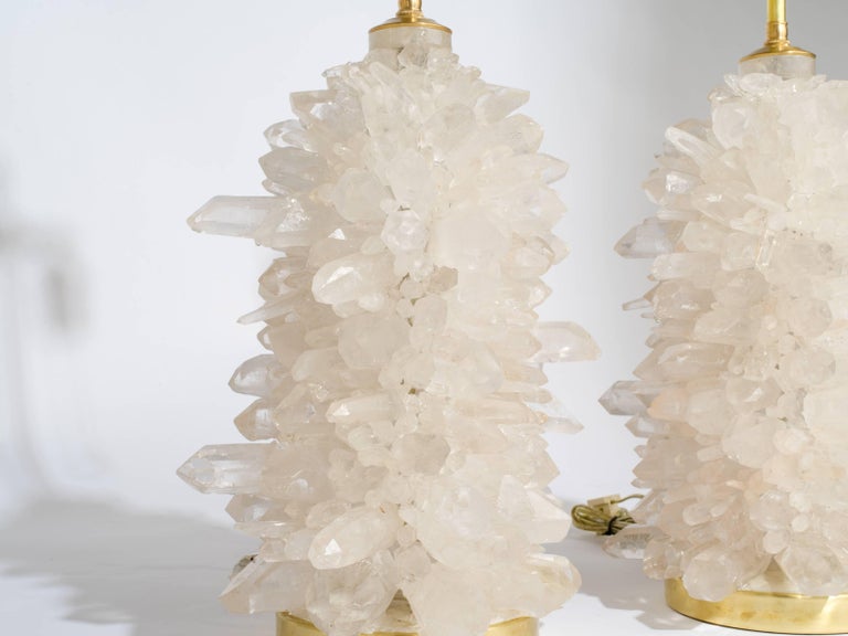 Rock Crystal Cluster Quartz Lamps at 1stDibs