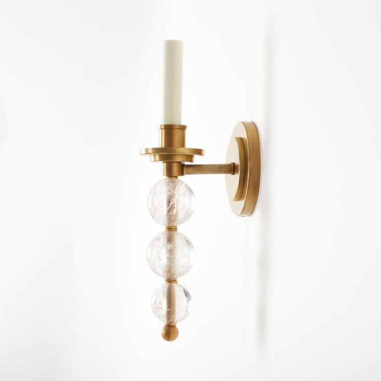 Rock Crystal Ephorus Sconces by David Duncan For Sale at 1stDibs