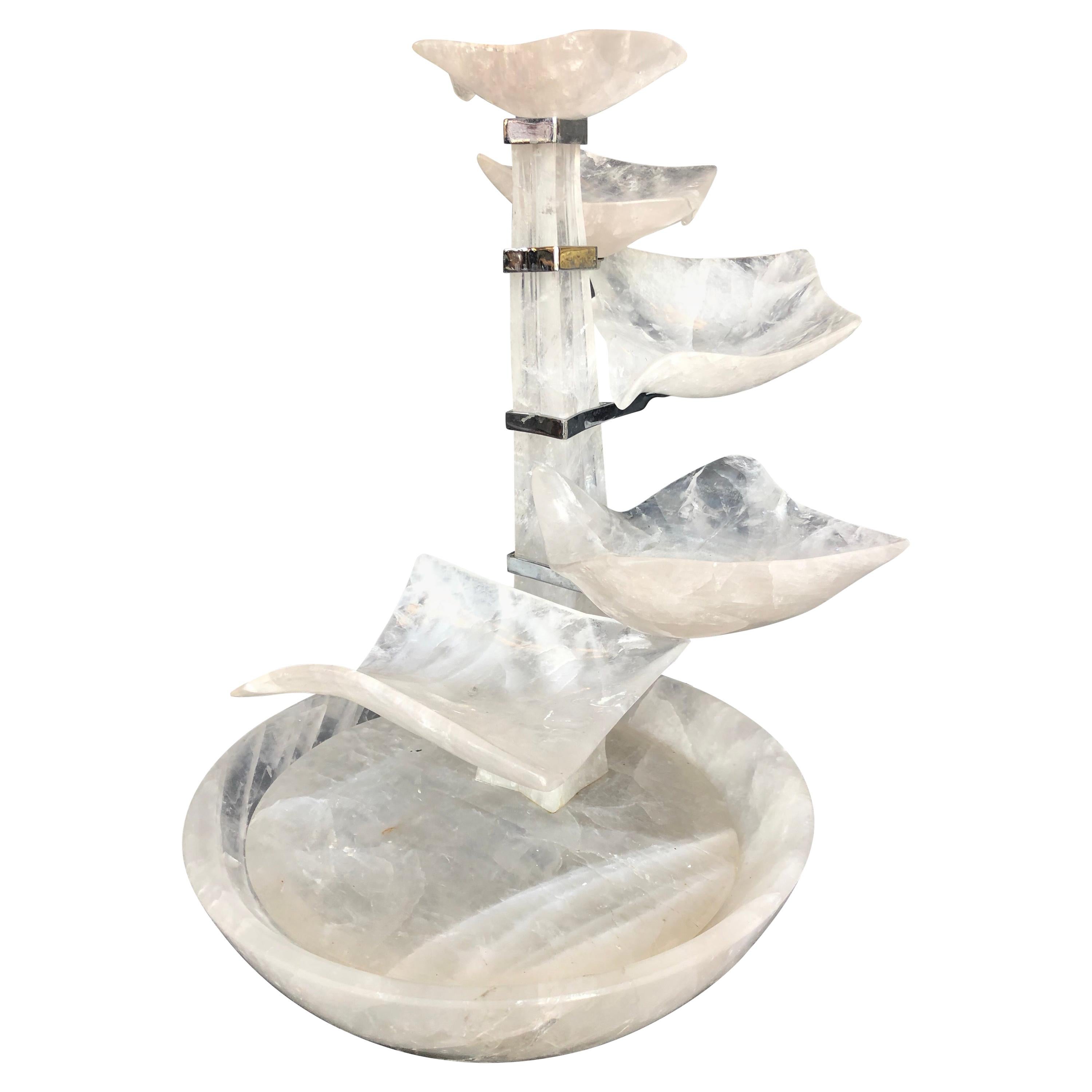Carved Rock Crystal and Gemstone Fountain For Sale at 1stDibs | rose ...