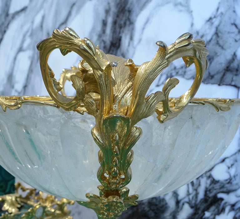 Rock Crystal Gilded Bronze Vase For Sale at 1stDibs