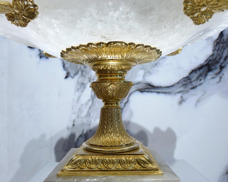 Rock Crystal Gilded Bronze Vase For Sale at 1stDibs