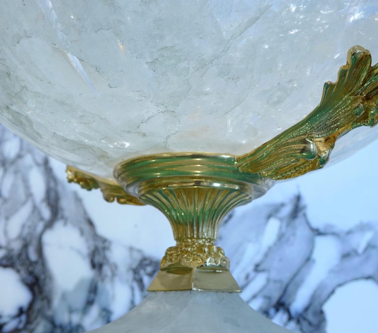 Rock Crystal Gilded Bronze Vase For Sale at 1stDibs