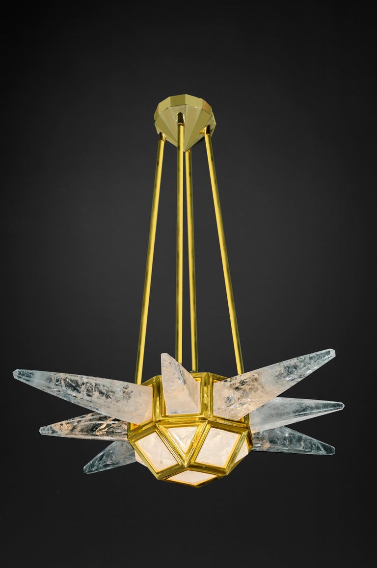 Rock Crystal Lighting Starburst Model by Alexandre Vossion For Sale at ...