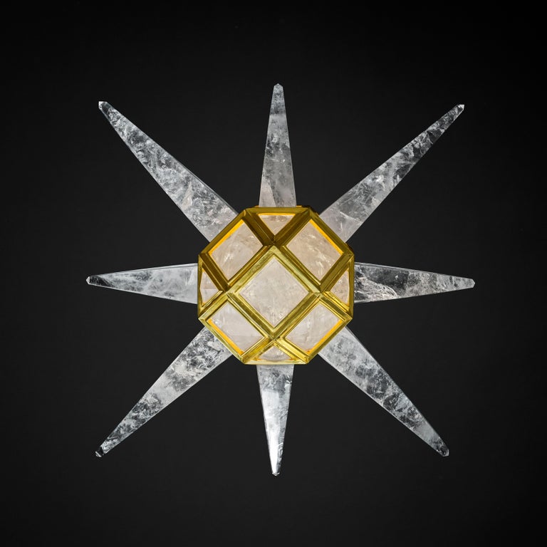 Rock Crystal Lighting Starburst Model by Alexandre Vossion For Sale at ...