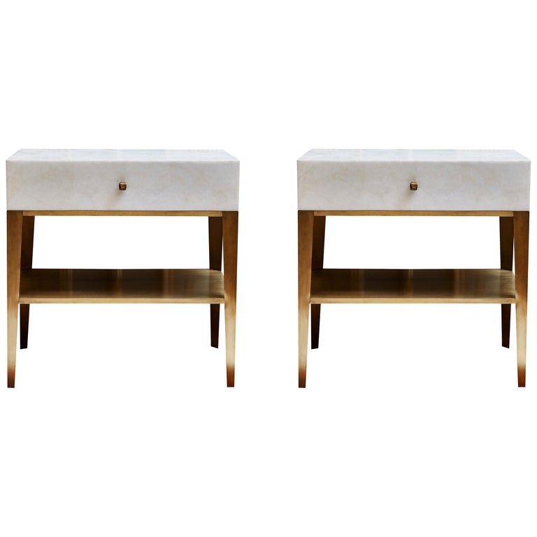 Rock Crystal Nightstands at 1stDibs