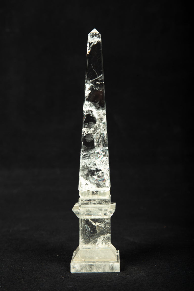 Rock Crystal Obelisk, Pair For Sale at 1stDibs