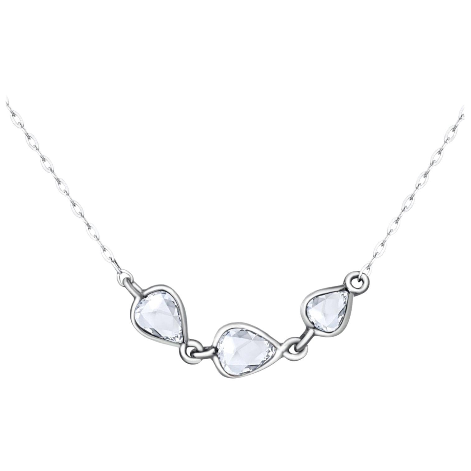 Rock and Divine Dawn Collection River of Pears Diamond Necklace 18k ...