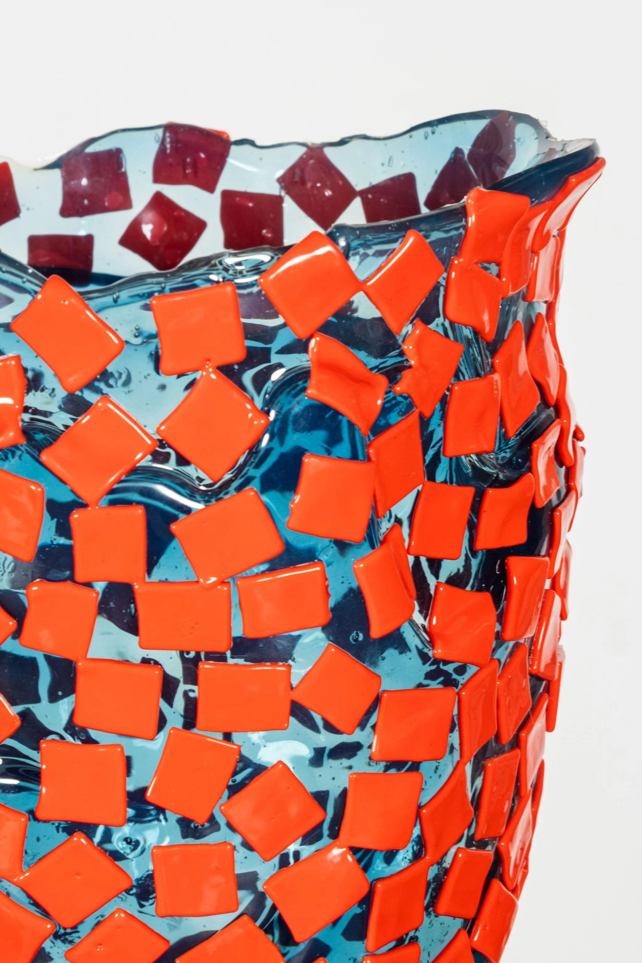 Rock Vase (Large), Clear Blue and Matte Sorbet by Gaetano Pesce For ...