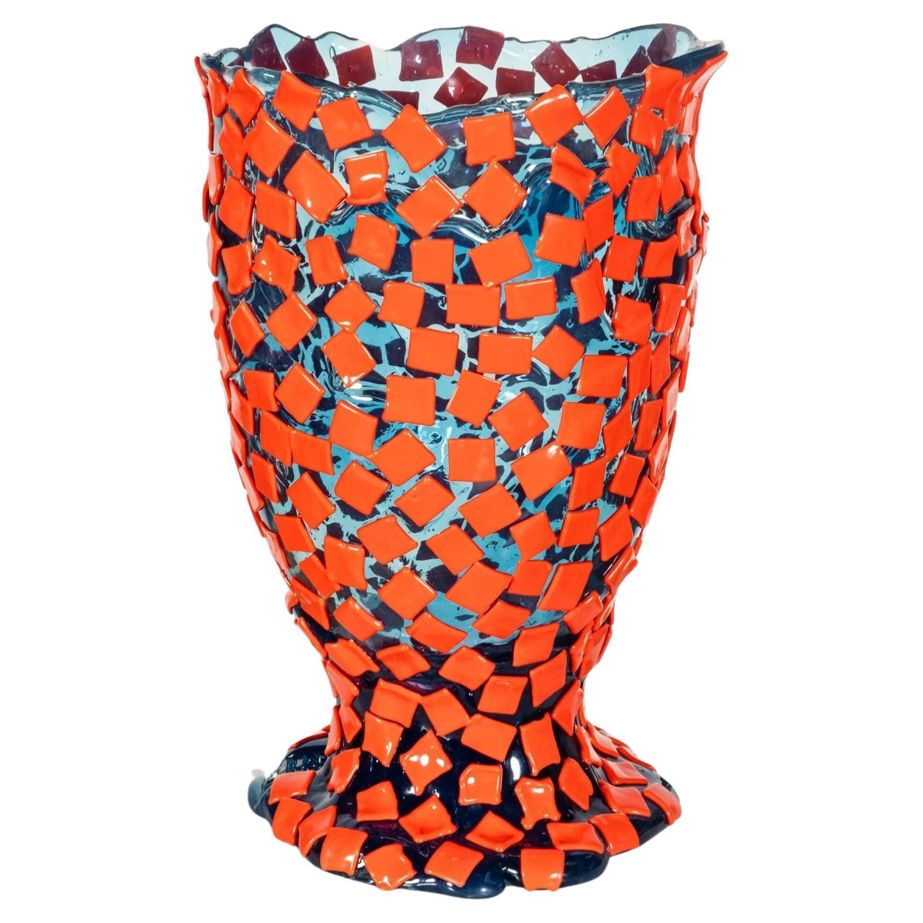 Rock Vase (Large), Clear Blue and Matte Sorbet by Gaetano Pesce For ...