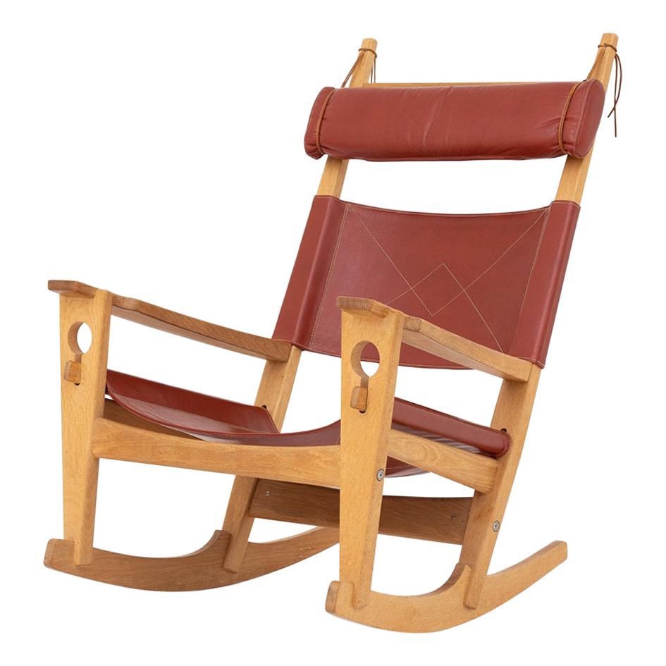 Hans Wegner ML33 Rocking Chair in Teak for Mikael Laursen, Denmark For ...